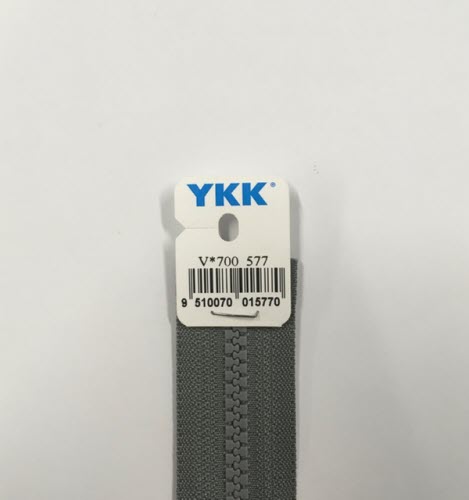 YKK vislon blokrits grijs 577 | ykk-v-577
